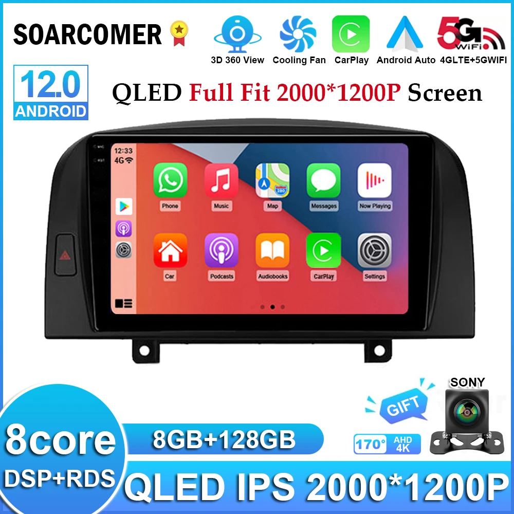 Android 12 For Hyundai SONATA NF 2004 2005 2006 2007 2008 Carplay Car ...