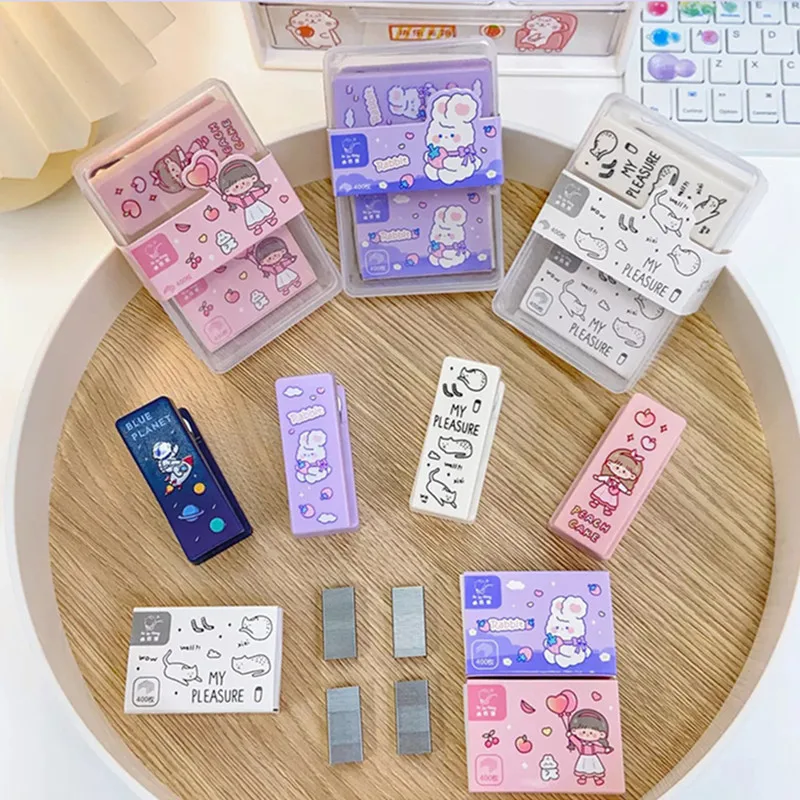 Mini-Kawaii-Stapler-with-400pcs-Staple-Small-Cute-Cartoon-Stapler ...
