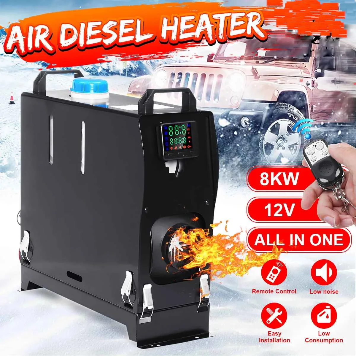 Grote Verkoop Auto Heater 8KW 12V All In One Air Diesel Standkachel ...