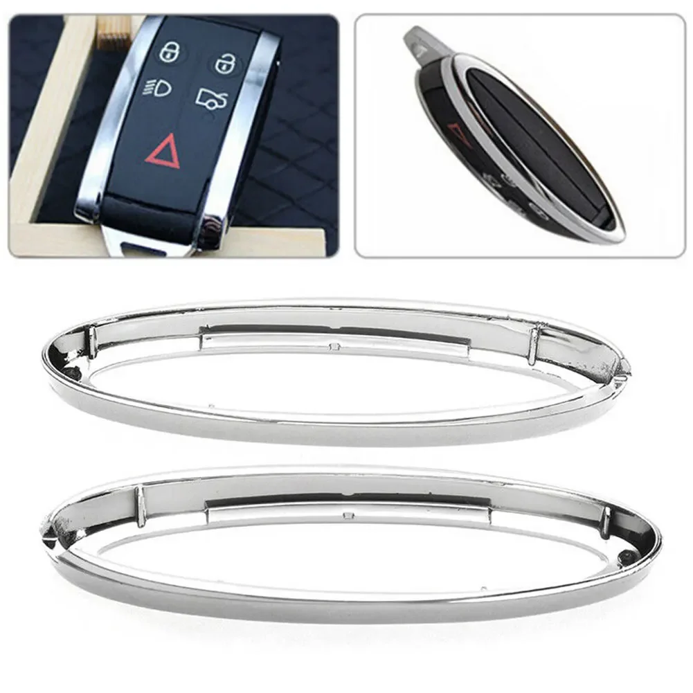 1-Pair-Remote-Key-Fob-Side-Bezel-Car-Remote-Key-Fob-Chrome-Trim ...