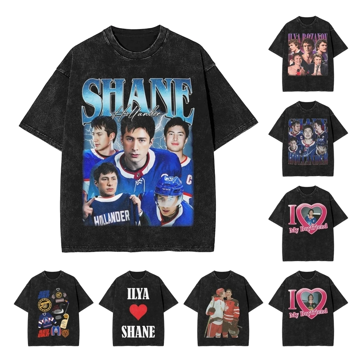 Heated Rivalry Shane Hollander T Shirts Washed Cotton T-Shirts Hudson ...