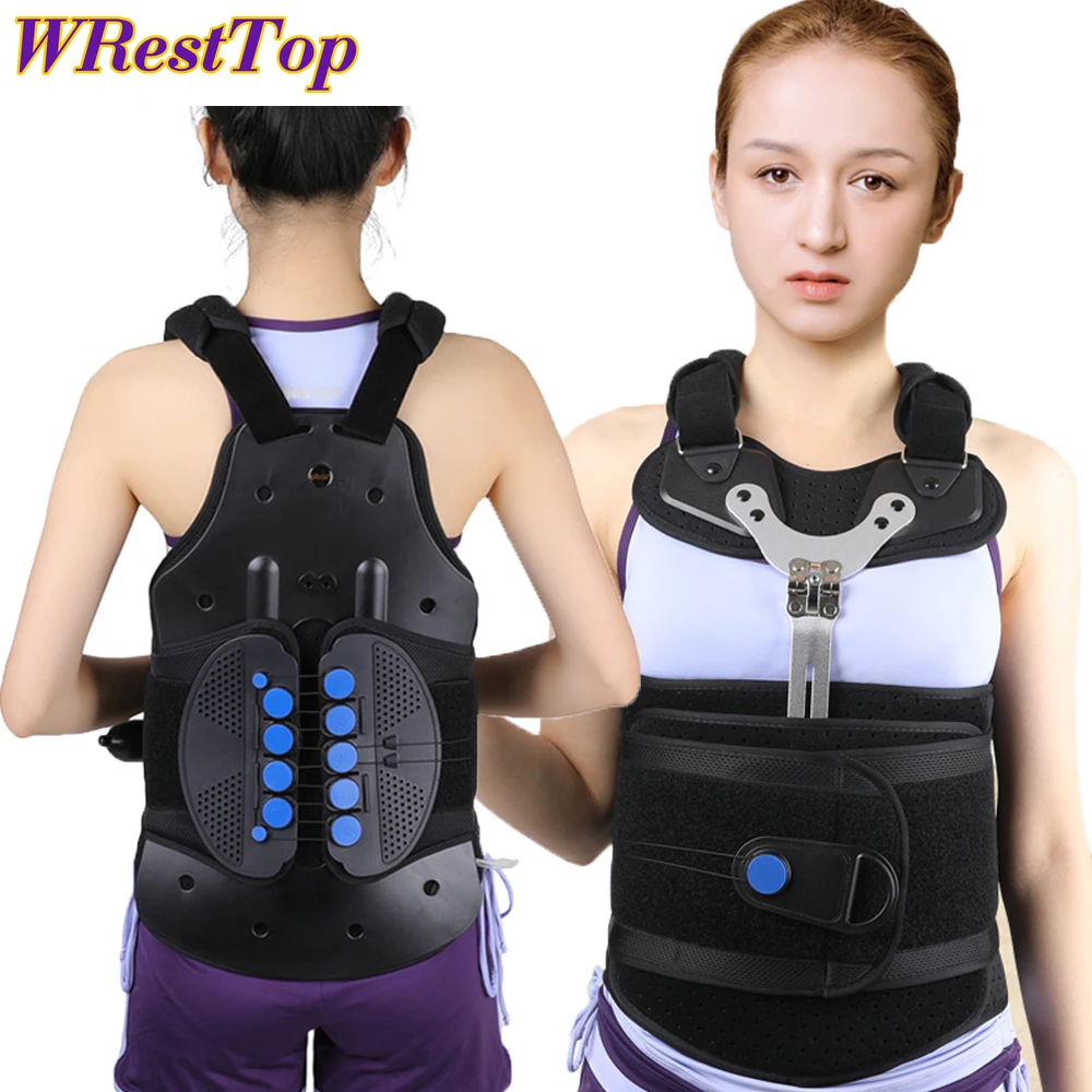 TLSO Thoracic Full Back Brace, Treat Kyphosis Osteoporosis Compression ...