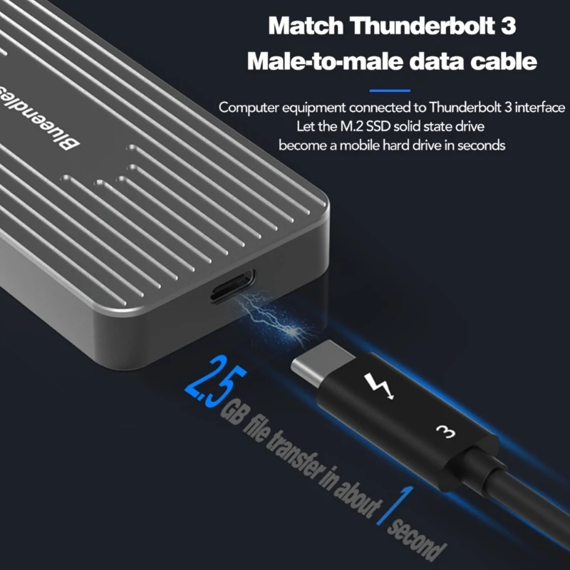Acasis Thunderbolt 40Gbps NVME SSD Case External Hard Drive