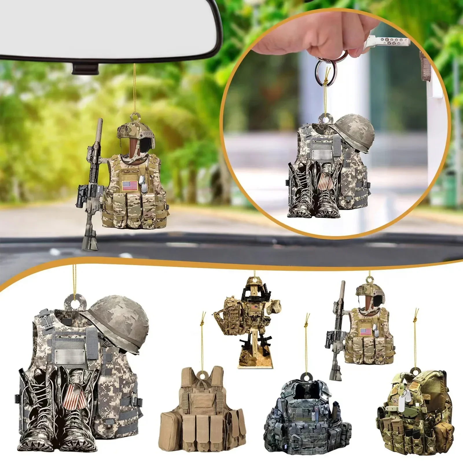 Acrylic-Keychain-Military-Uniform-Car-Keychains-Friends-Couple-Match ...