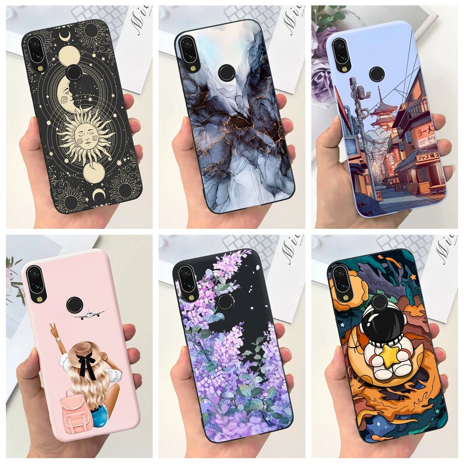 For-Xiaomi-Redmi-7-7A-Case-Luxury-Marble-Landscape-Bumper-Soft-Silicone ...