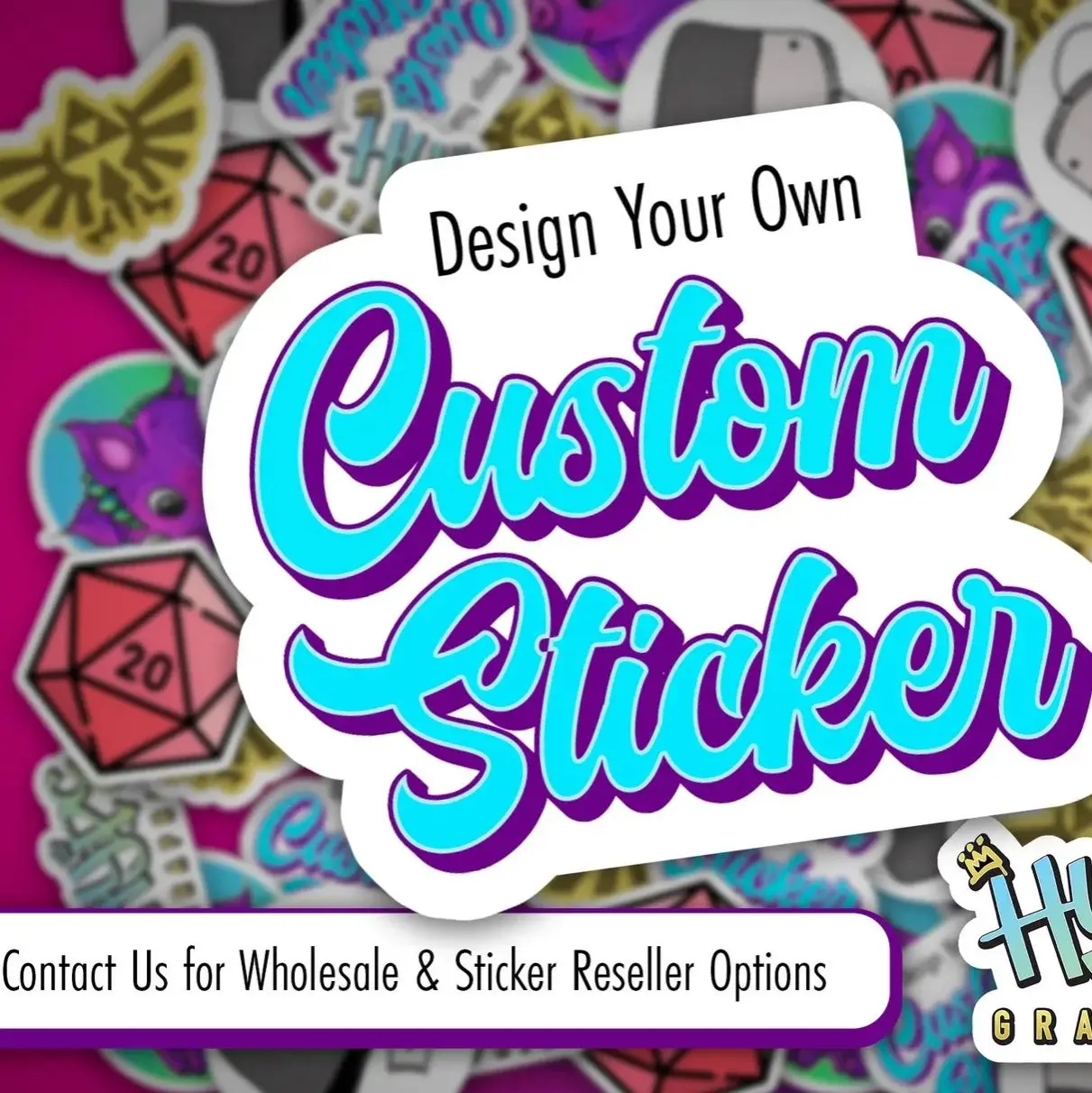 1000pcs Custom PVC Sticker Print Logo Personalized Waterproof Paper ...