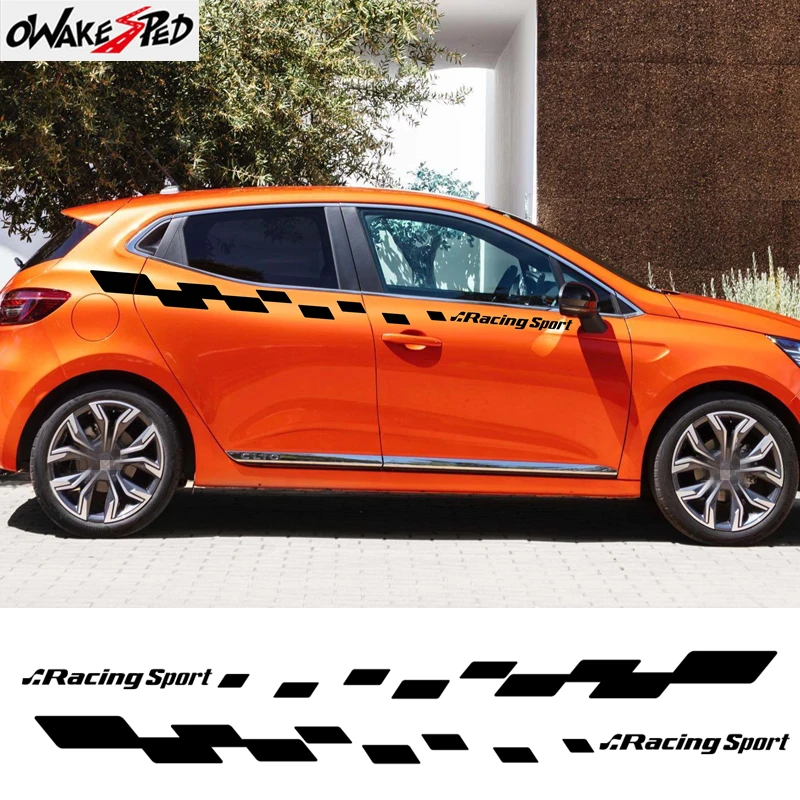 2pcs-For-Renault-Clio-1-2-3-4-Racing-Accessories-Sport-Stripes-Car-Body ...