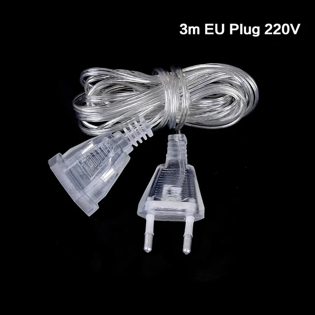 3M Power Garland Extension Lengthened Line Cable US 110V/EU 220V Plug ...
