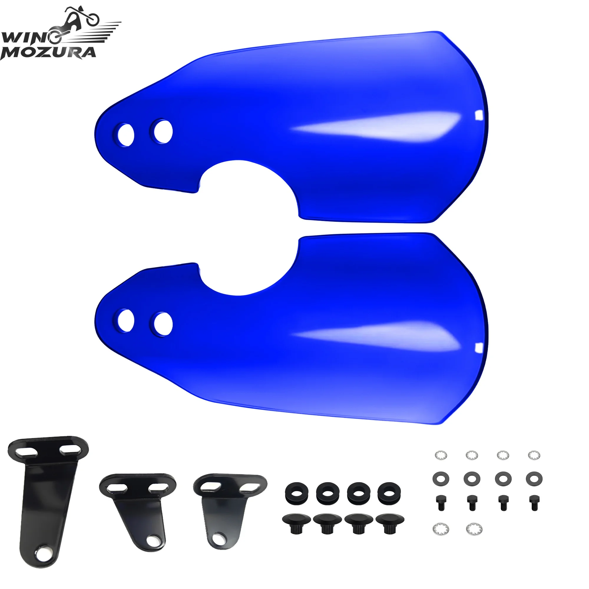 Blue Colorful Handlebar Handguards Hand Shield Protector For Harley ...