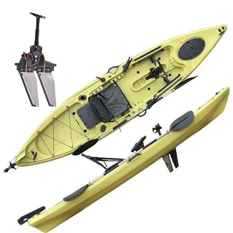 13ft-Kayak-Fin-Pedal-Dragler-Beta-1-Person-Fishing-Foot-Pedal-Canoe ...