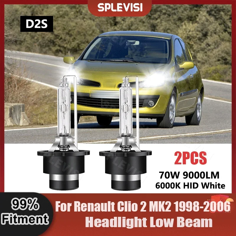 1 Pair High Intensity Discharge Lamp D2S Xenon Lamp Bulbs For Renault ...