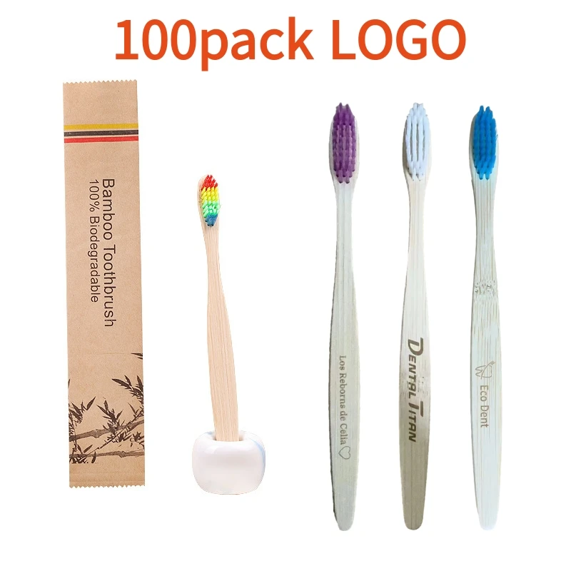 100pcs-Customized-Logo-Kids-Bamboo-Toothbrush-Soft-Bristles-Eco-Plastic ...