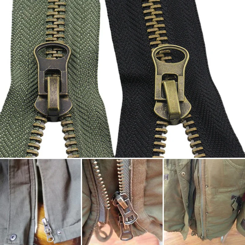 8-Metal-Zipper-70-80-90-100-120cm-Duplo-Sliders-para-Baixo-Casaco-de ...