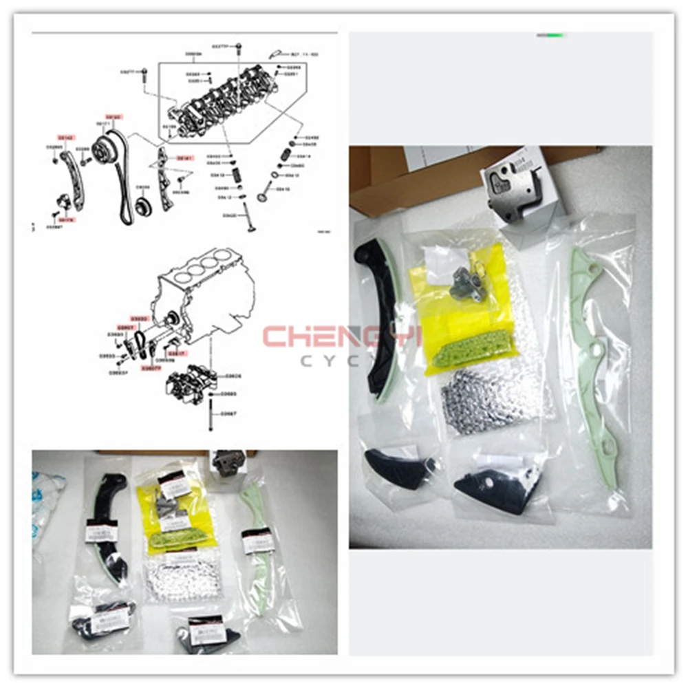 Engine-Timing-Kit-Timing-Gauge-Chain-Guide-Tensioner-For-Outlander-GF7W ...