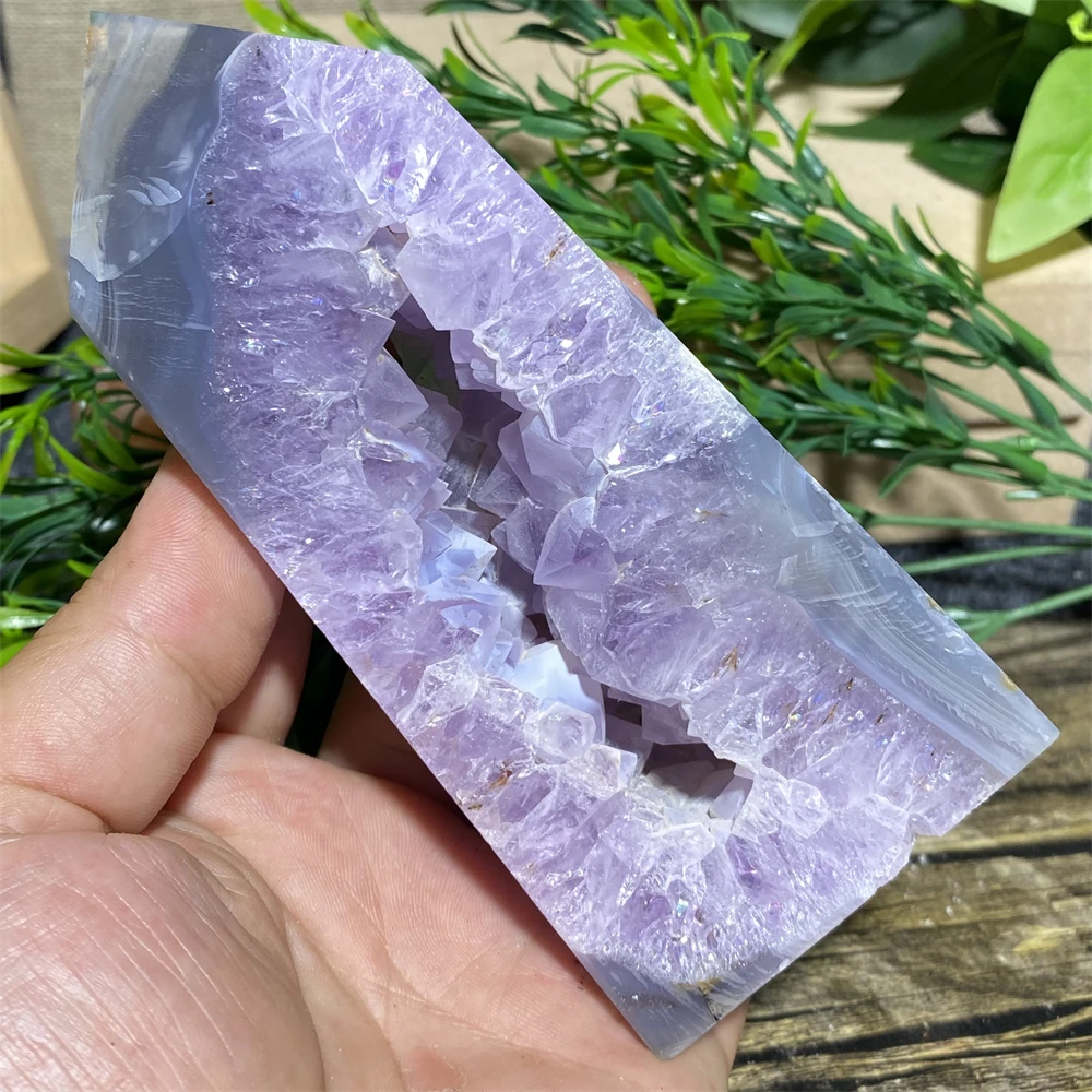 Natural Geode Amethyst Tower Raw Quartz Purple Crystal Cluster Healing ...