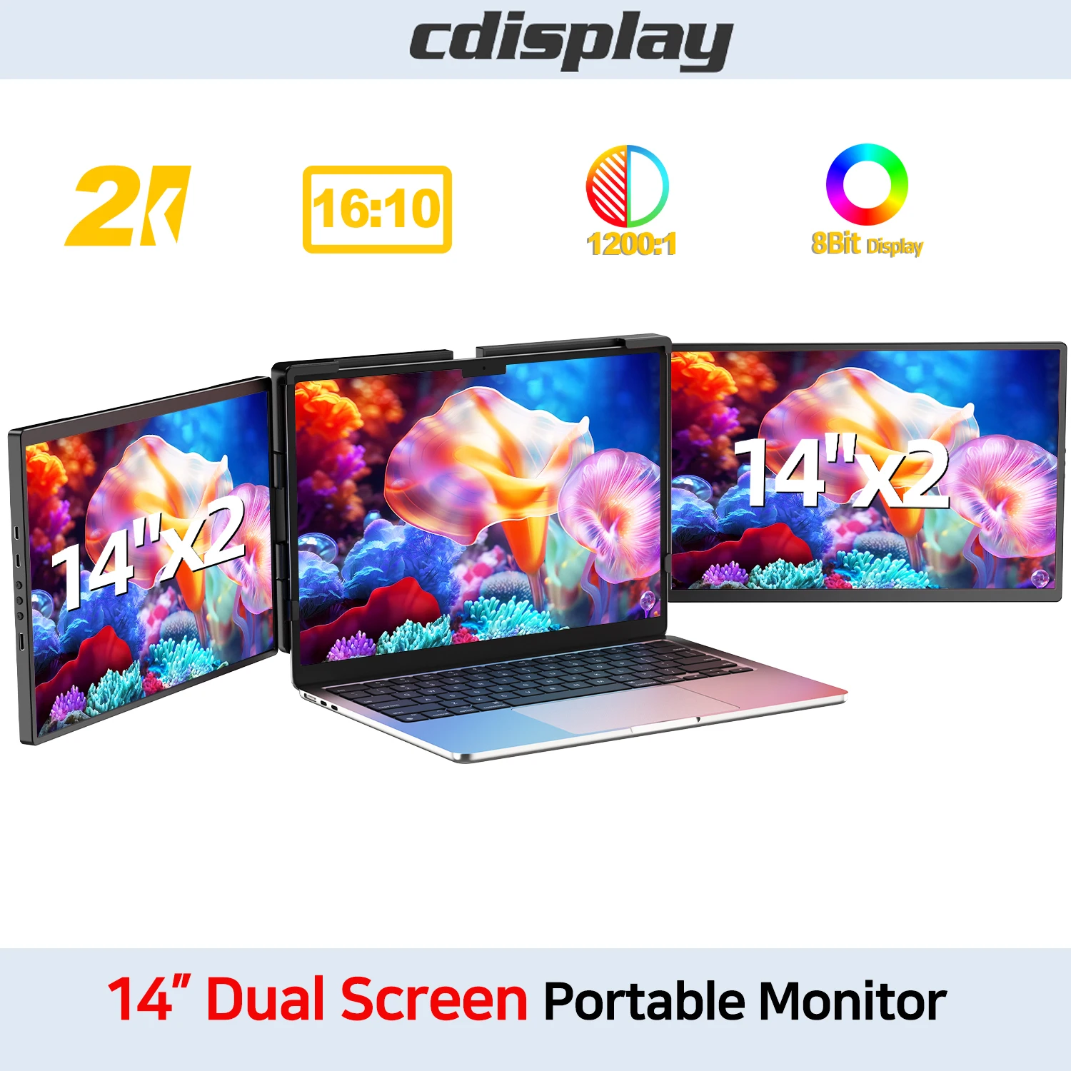 Cdisplay-14-Dual-Screen-Portable-Monitor-2K-60Hz-Left-Right-External ...