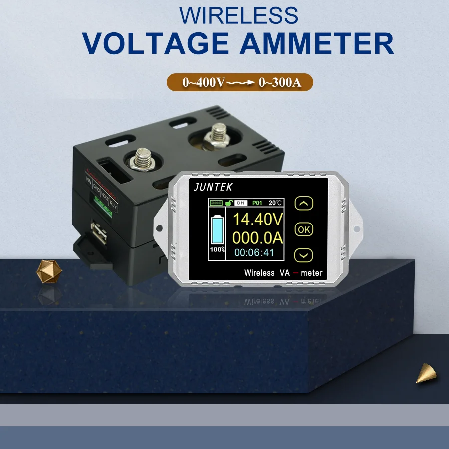 무선 전압 전류 감지기, 자동차 배터리 모니터링, 쿨롱 카운터, VAT4300, 400V, 300A, 12V, 24V, 48V ...