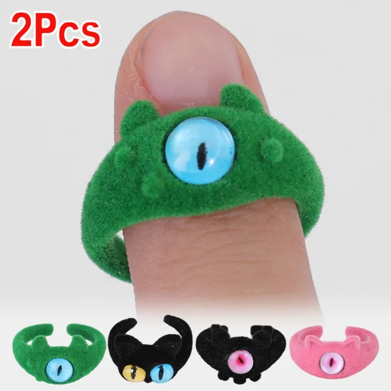 Cute-Monster-Ring-for-Women-Lovely-Monster-Eye-Flocking-Finger-Open ...