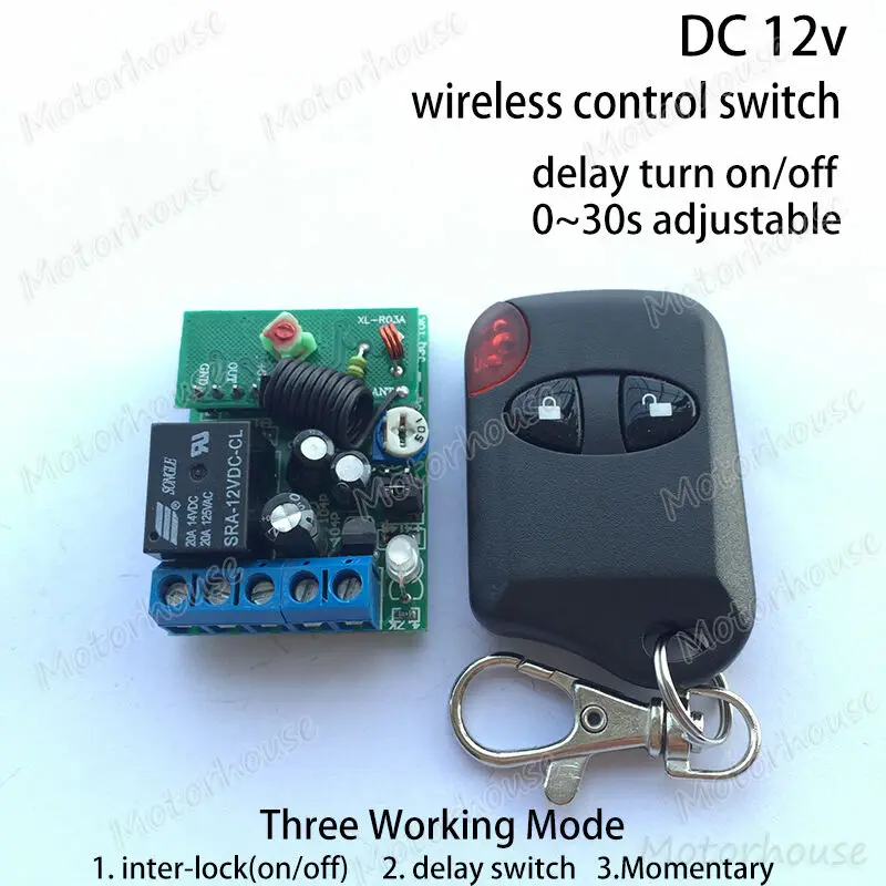 DC-12v-20A-single-channel-1Ch-RF-Wireless-Remote-Control-Relay-Switch ...