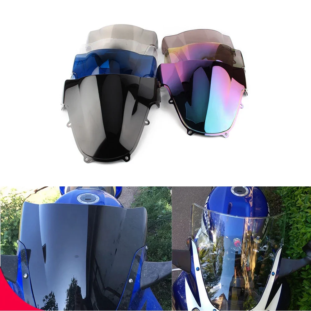Motorcycle Windshield Double Bubble WindScreen Visor Fairing Deflector ...