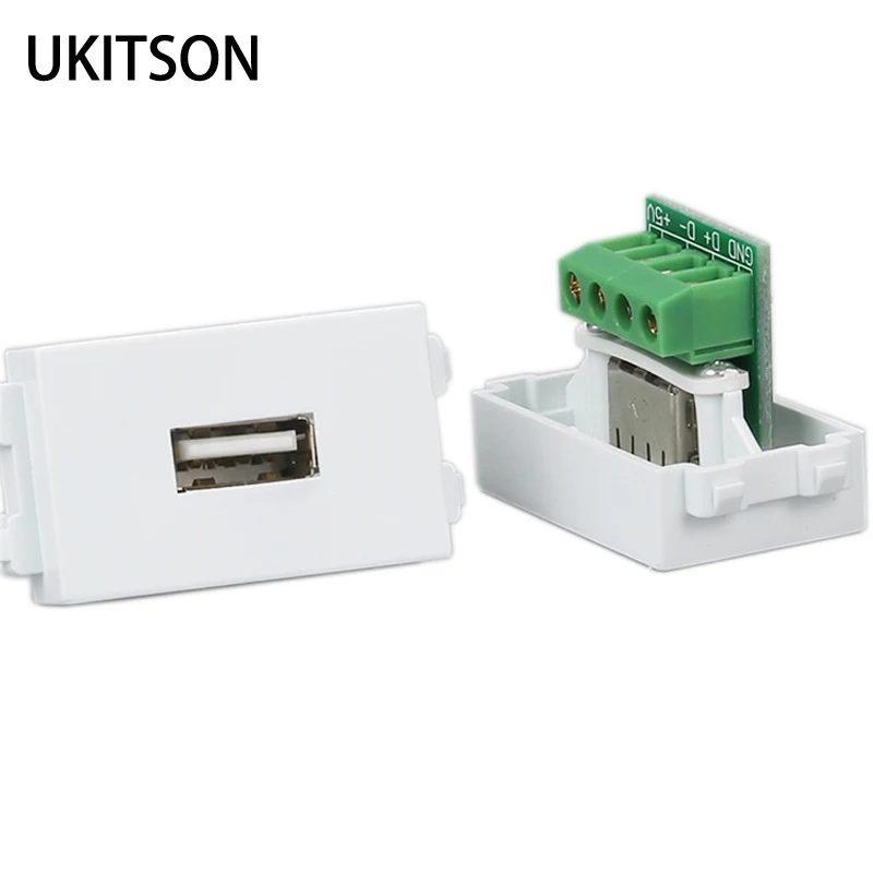 Gratis Lassen USB2.0 Plug Socket Connector 23X36Mm Usb Module Slot Geen ...