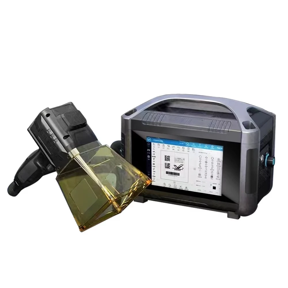 Portable 20W Fiber Laser Marking Machine with EZCAD Handheld Control ...
