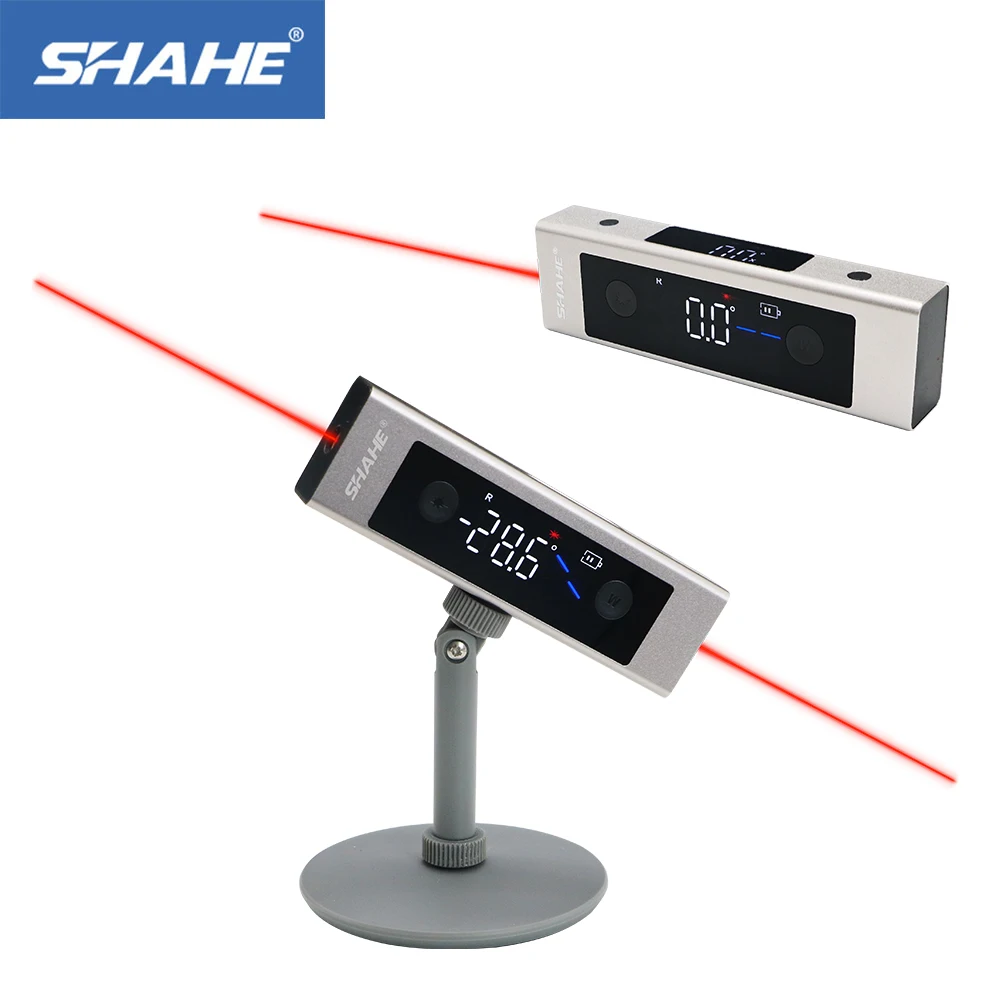 SHAHE Type C Charging Digital Inclinometer Laser Protractor Angle ...