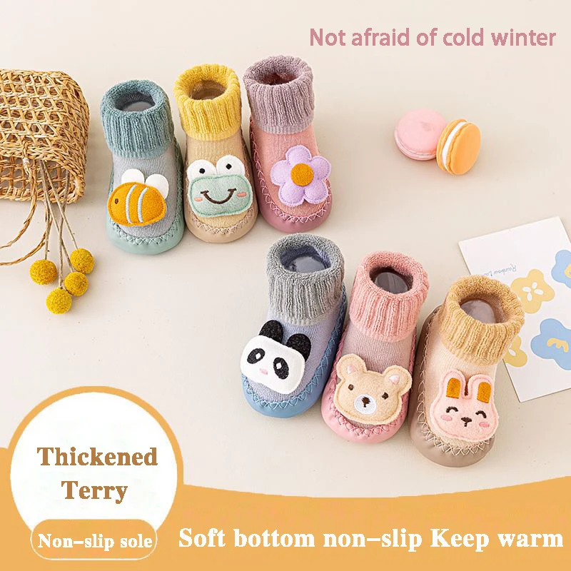 Cute-Cartoon-Animal-Baby-Shoes-Foot-Floor-Socks-For-Boy-Girl-Winter ...