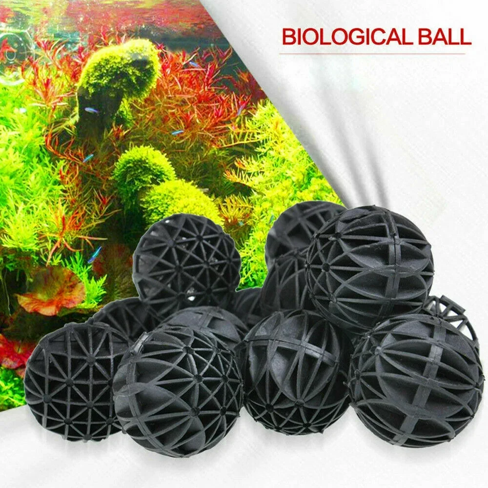 50PCS-26mm-Aquarium-Bio-Balls-Filter-Media-Fish-Tank-Pond-Water ...