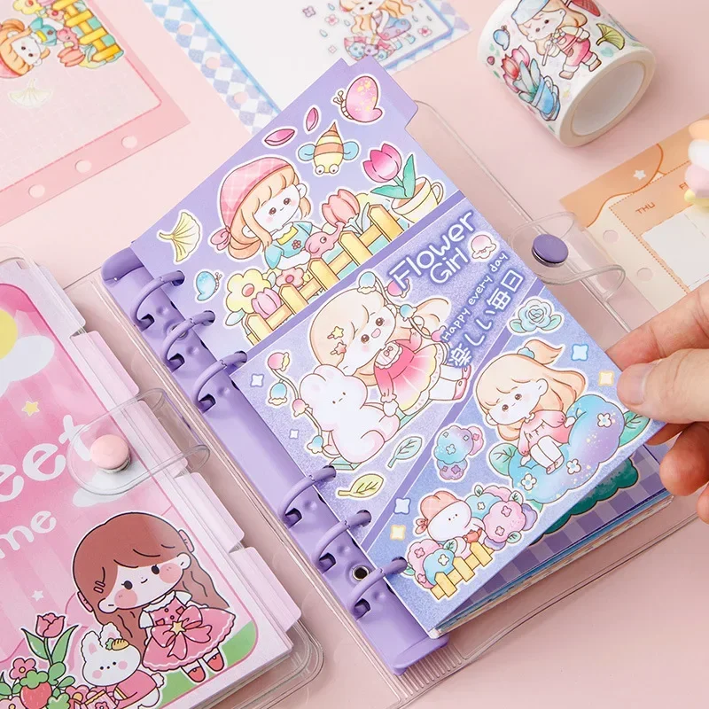 New-Transparent-Loose-Leaf-Cartoon-Notebook-Detachable-Plan-Student ...
