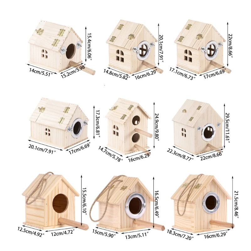 K5DC-Wood-Breeding-Box-for-Bird-Parrot-House-Box-Nesting-Outside-Inside ...