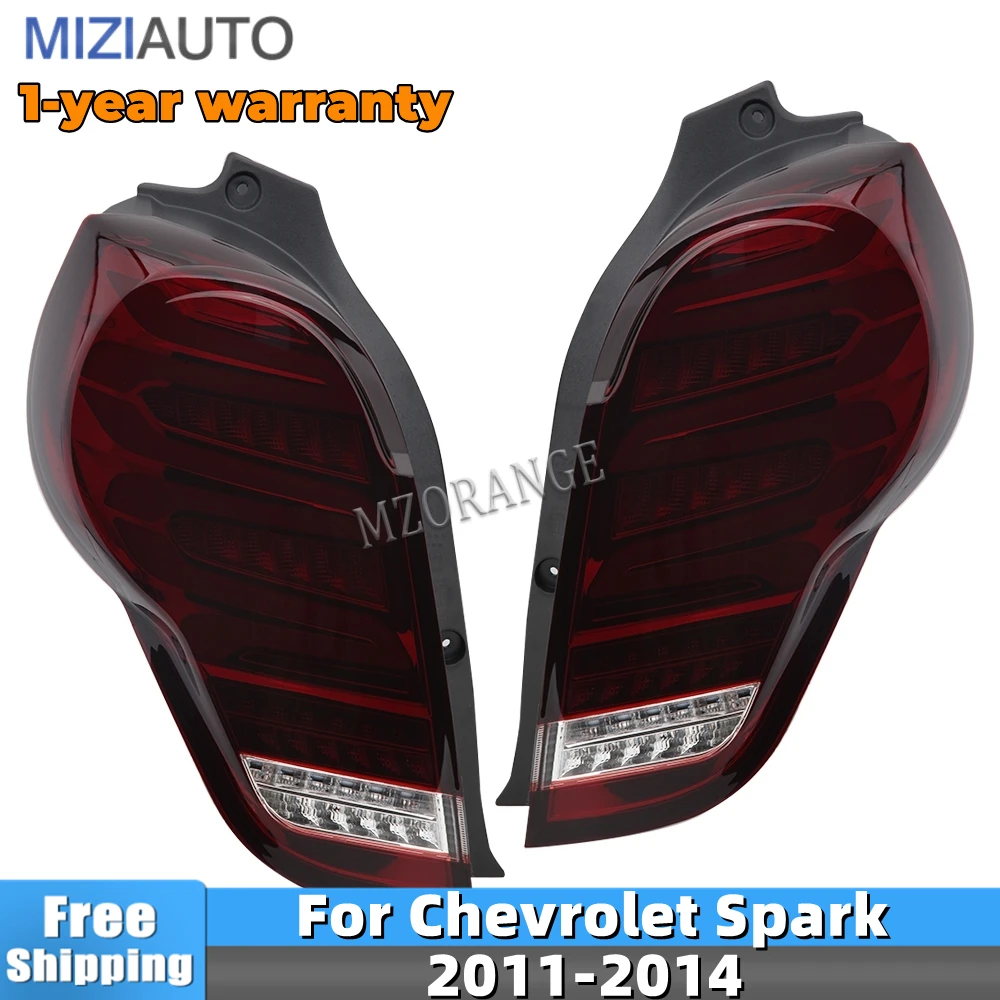 1 Pair LED Rear Tail Lights Assembly For Chevrolet Spark 2011 2012 2013 ...
