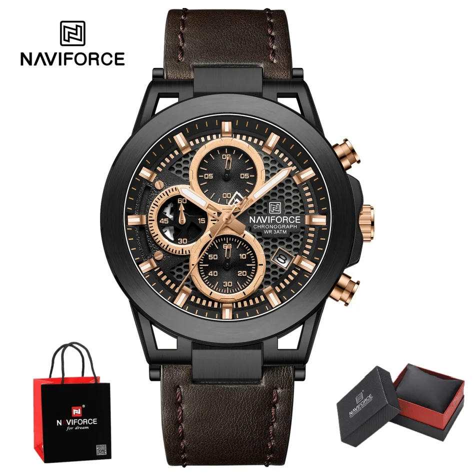 New Style NAVIFORCE Men Watches 30m Waterproof Luminous Watch For Man ...