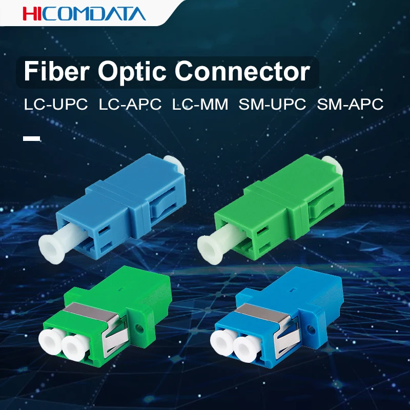 50pcs/Lot LC APC Simplex Single FTTH Fiber Adapter LC UPC SM optical fiber optic Connector Multi ...