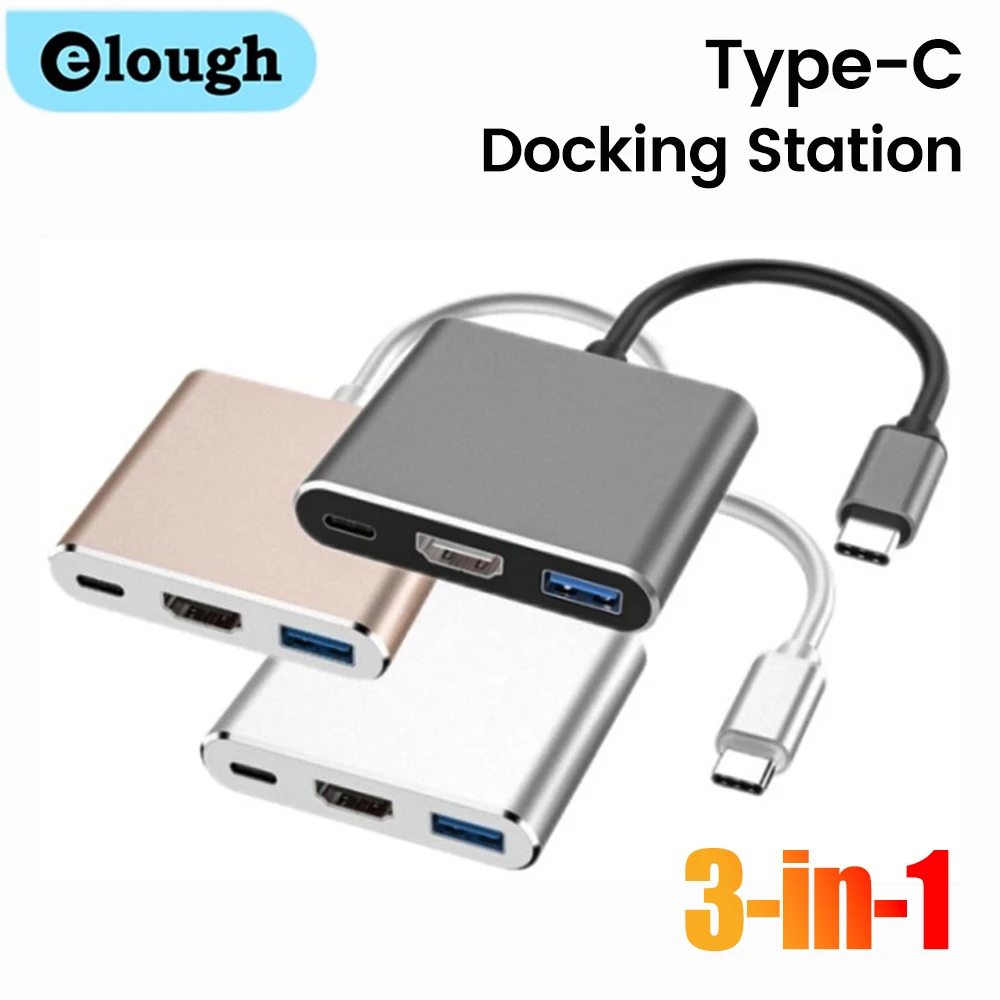 3 In1 Type C To Hdmi Expansion Docking Usb 3.0 Type-c 4kswitch ...