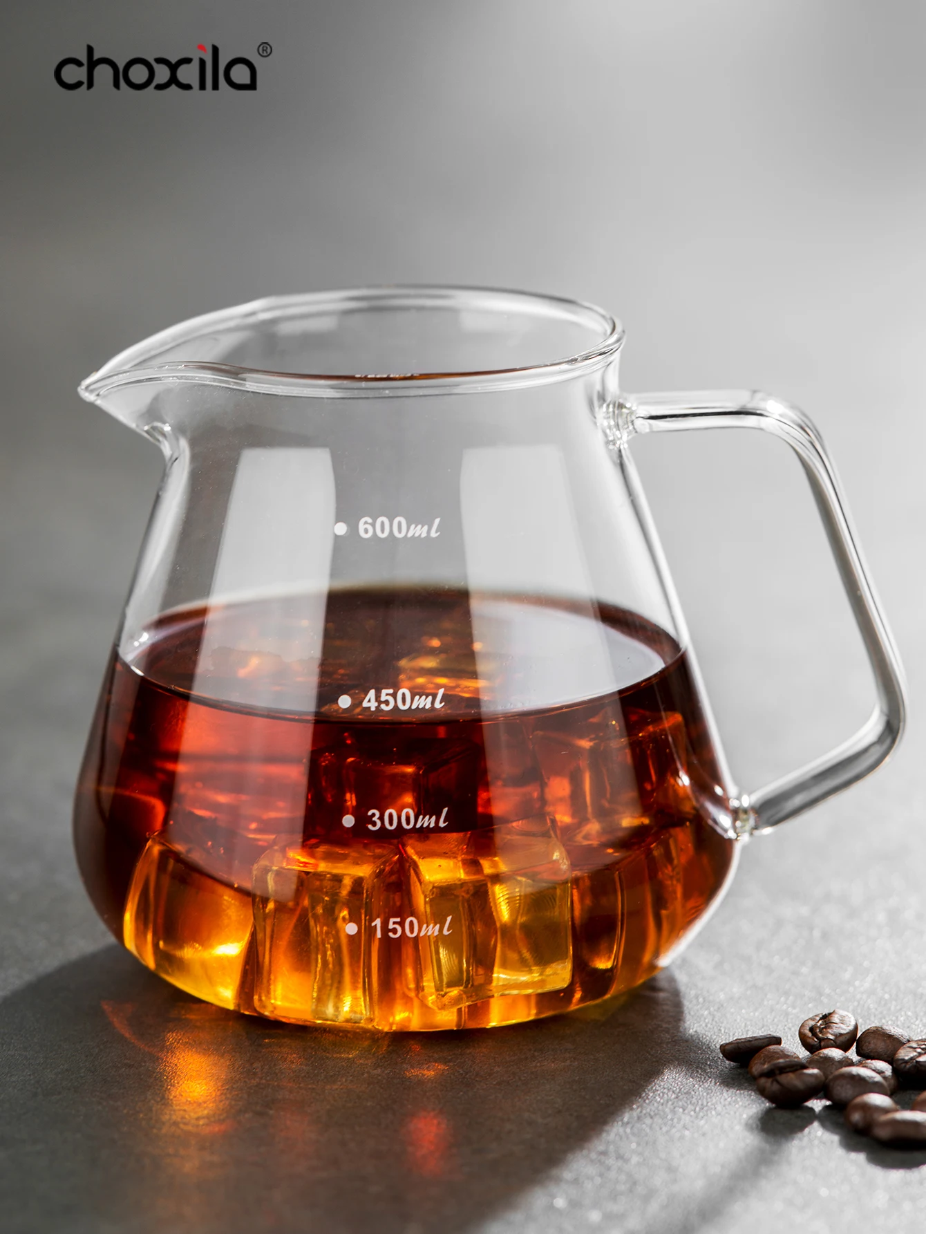 1pc Coffee Pot Pyrex Clear Pour-Over Coffee Pot with Precise Scale ...