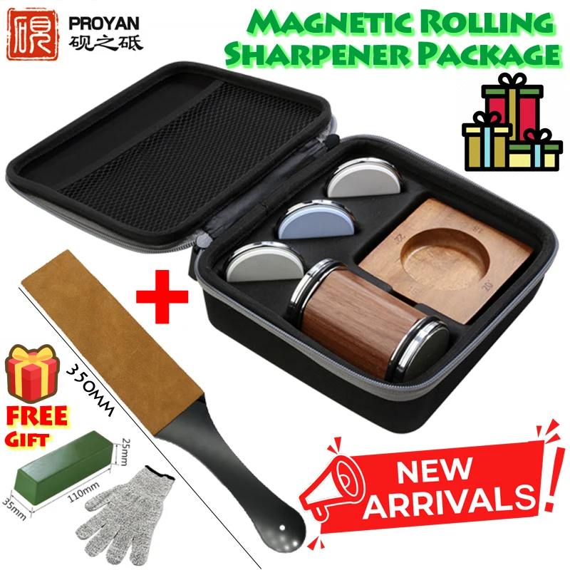 TAIDEA-15-18-20-22-Removable-Magnetic-Rolling-Knife-Sharpener-Roller-Tumbler-Sharpening-Stone ...