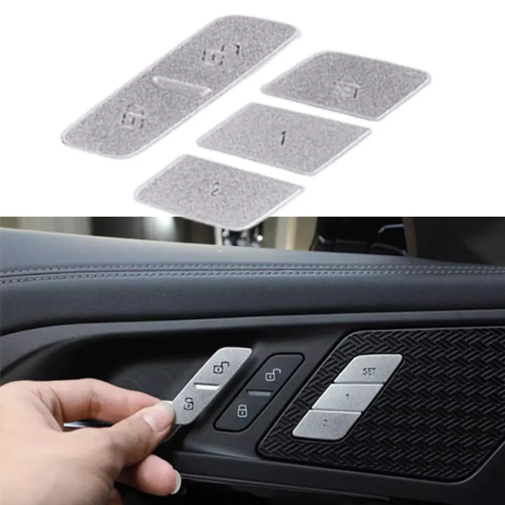 Metal-Car-Seat-Adjust-Memory-Unlock-Button-Cover-Trim-Stickers-For-BMW ...