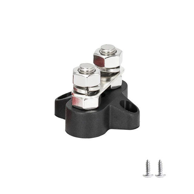 5/16" Terminal Block Studs M8 48V Junction Block Bus Bar Insulated Dual Heavy Duty Power ...