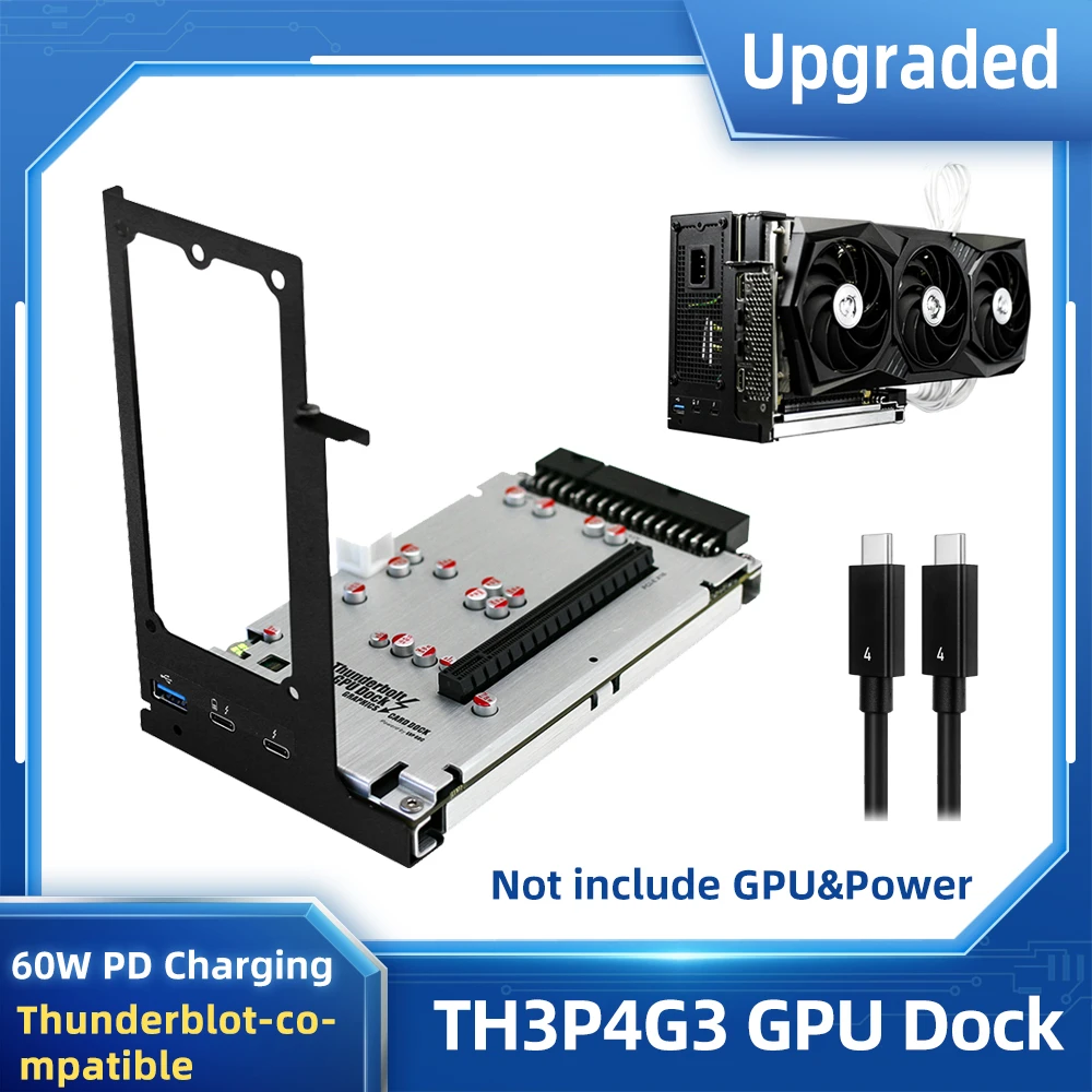 Thunderbolt Gpu Pcie 16x Video Card Dock Laptop To External Graphic ...