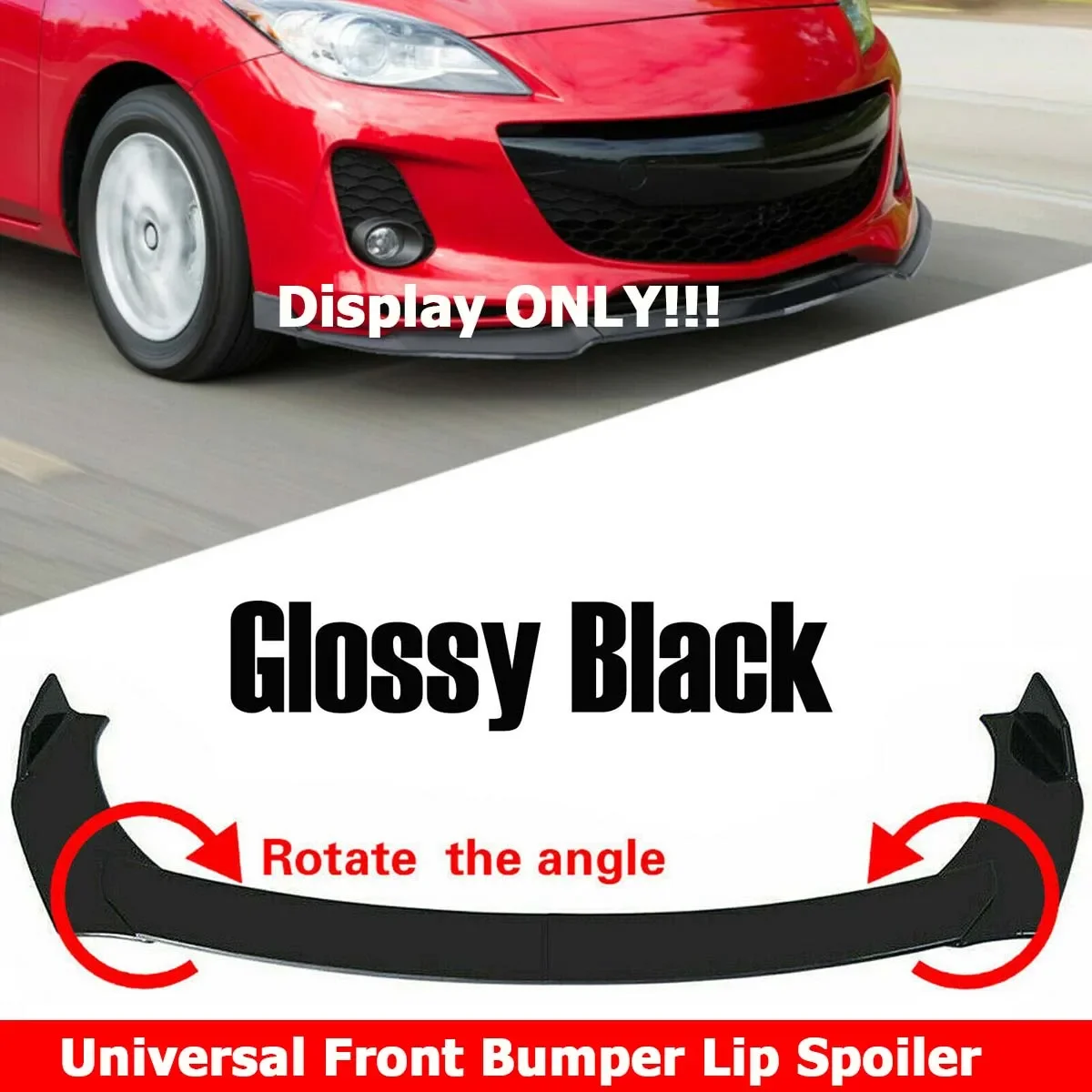 4PCS Front Bumper Lip Spoiler Side Splitter Chin Body Kit Guards ...