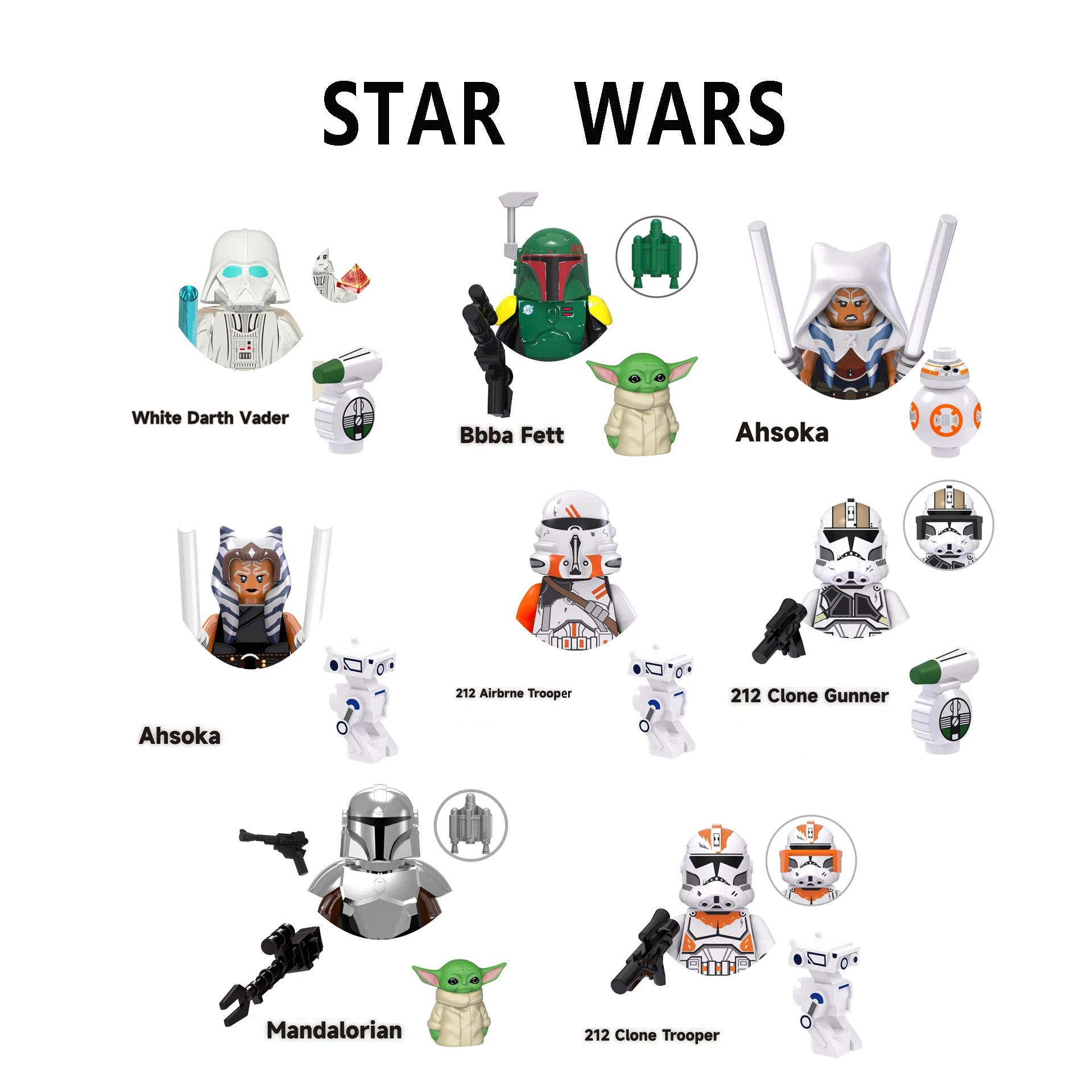 Star Wars Mini Toy Figures | Boba Fett Mini Figure | Clone Trooper ...