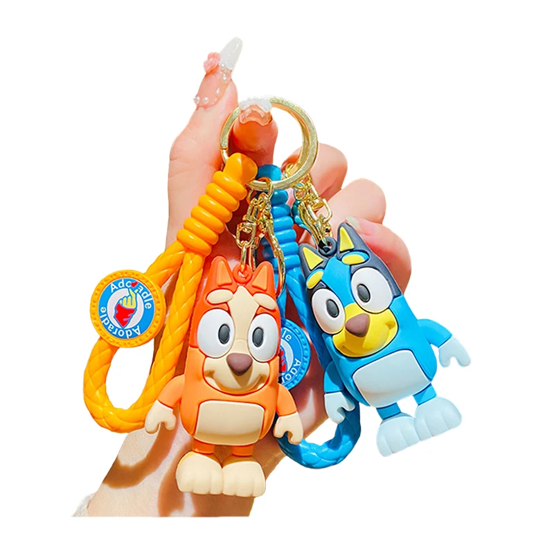 Bluey-Anime-Figures-Keychain-Cartoon-Keyring-Pendant-Key-Accessories ...