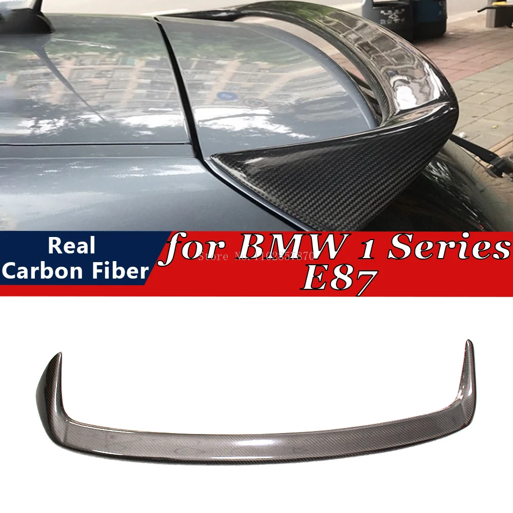 For-BMW-1-Series-E87-2004-2011-Real-Carbon-Fiber-Rear-Spoiler-Bumper ...