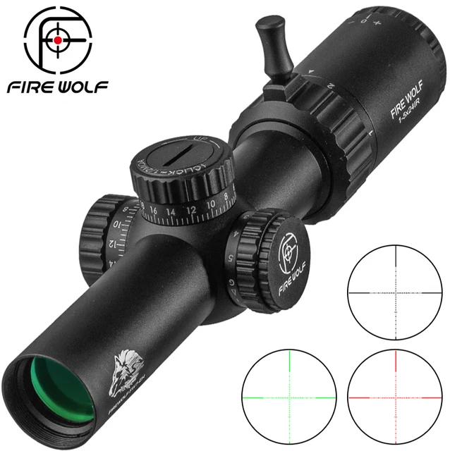 FIRE WOLF 4.5x20 E Mil-Dot Riflescope Hunting Rifle Scope Red ...