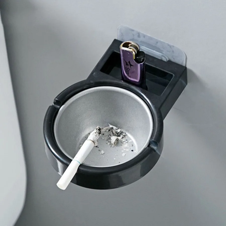 1PC Portable Ashtray Wall Stainless Steel Pocket Smoke Holders Storage ...