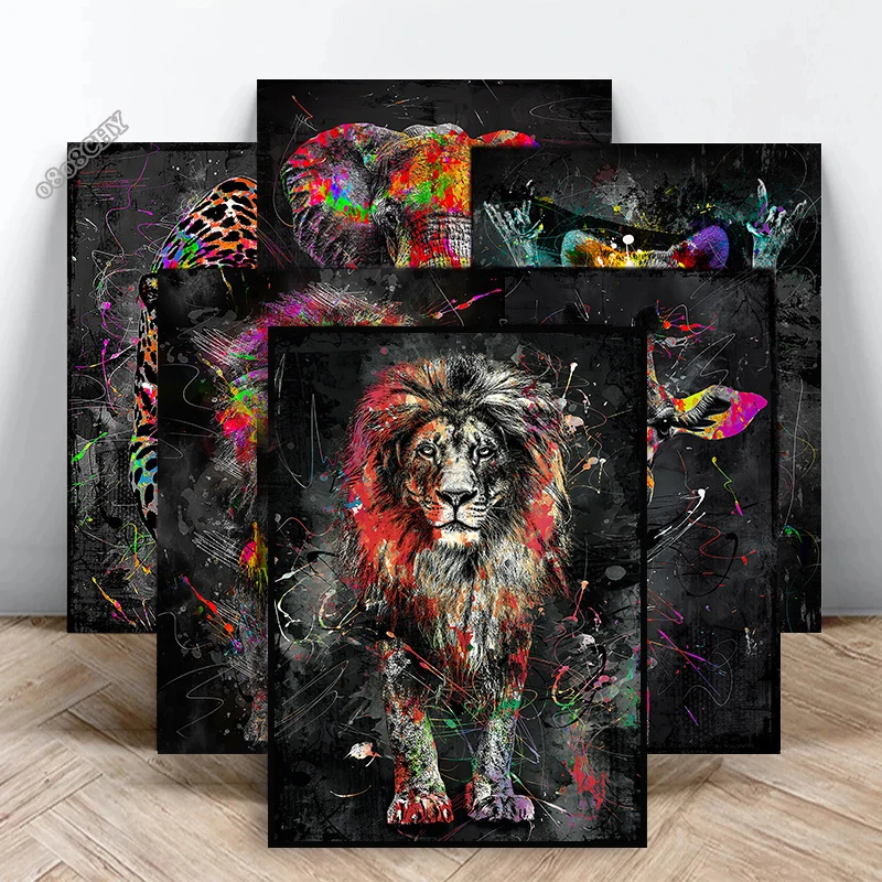 Abstract Wild Animal Paintings