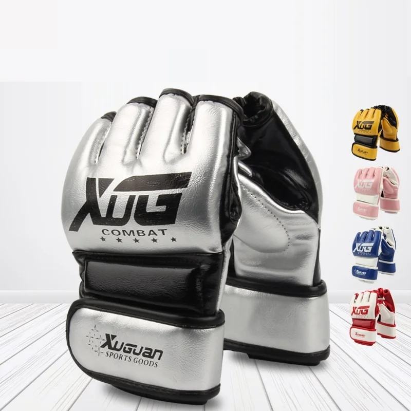 Boxing MMA Gloves Grappling Punching Bag Training Kickboxing Fight ...
