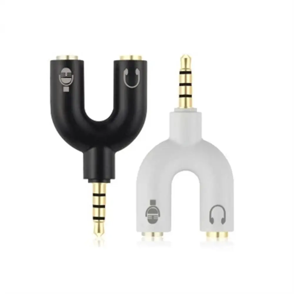 3-5mm-Splitter-Stereo-Plug-U-shape-Stereo-Audio-Mic-Headphone-Earphone ...