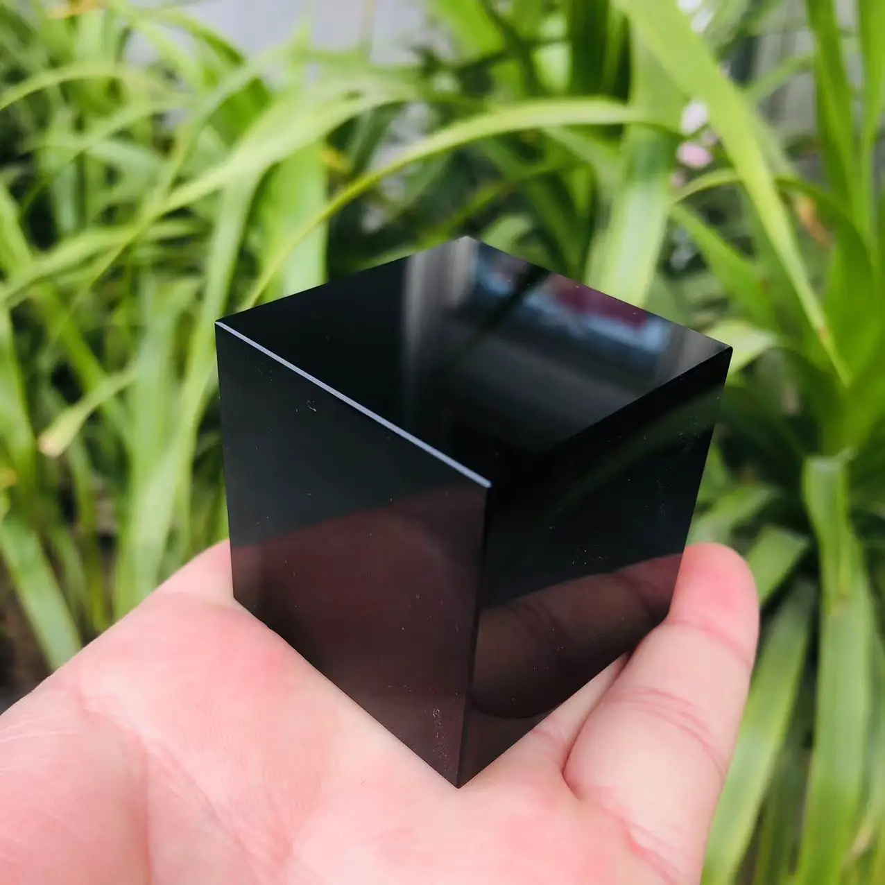 Cubo-de-cristal-de-cuarzo-obsidiana-negra-Natural-cristales-de-piedra ...